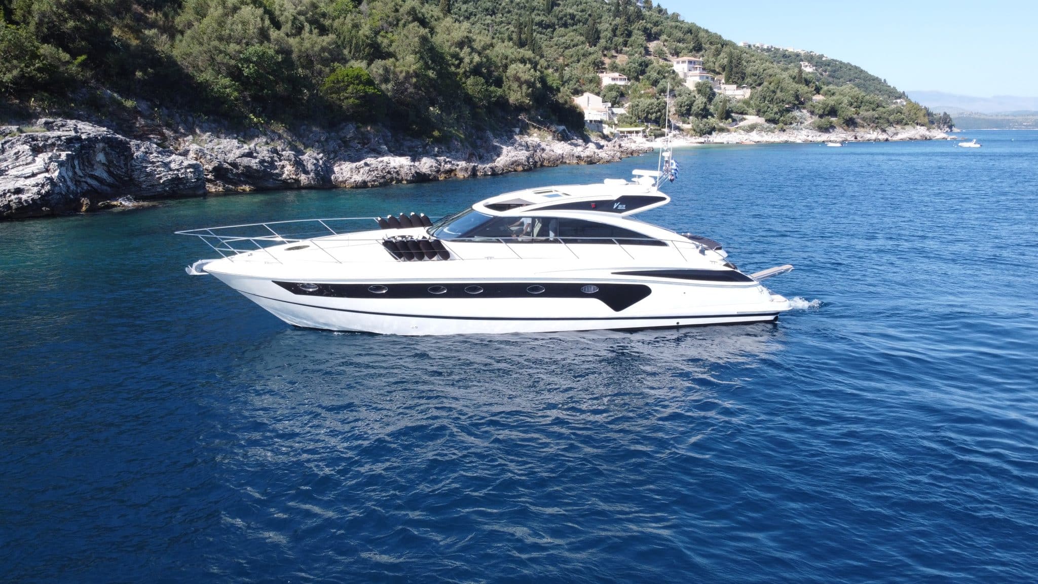 Princess V53 North East Bays cruise (10:00 – 18:00) – Corfu Luxury Yachts